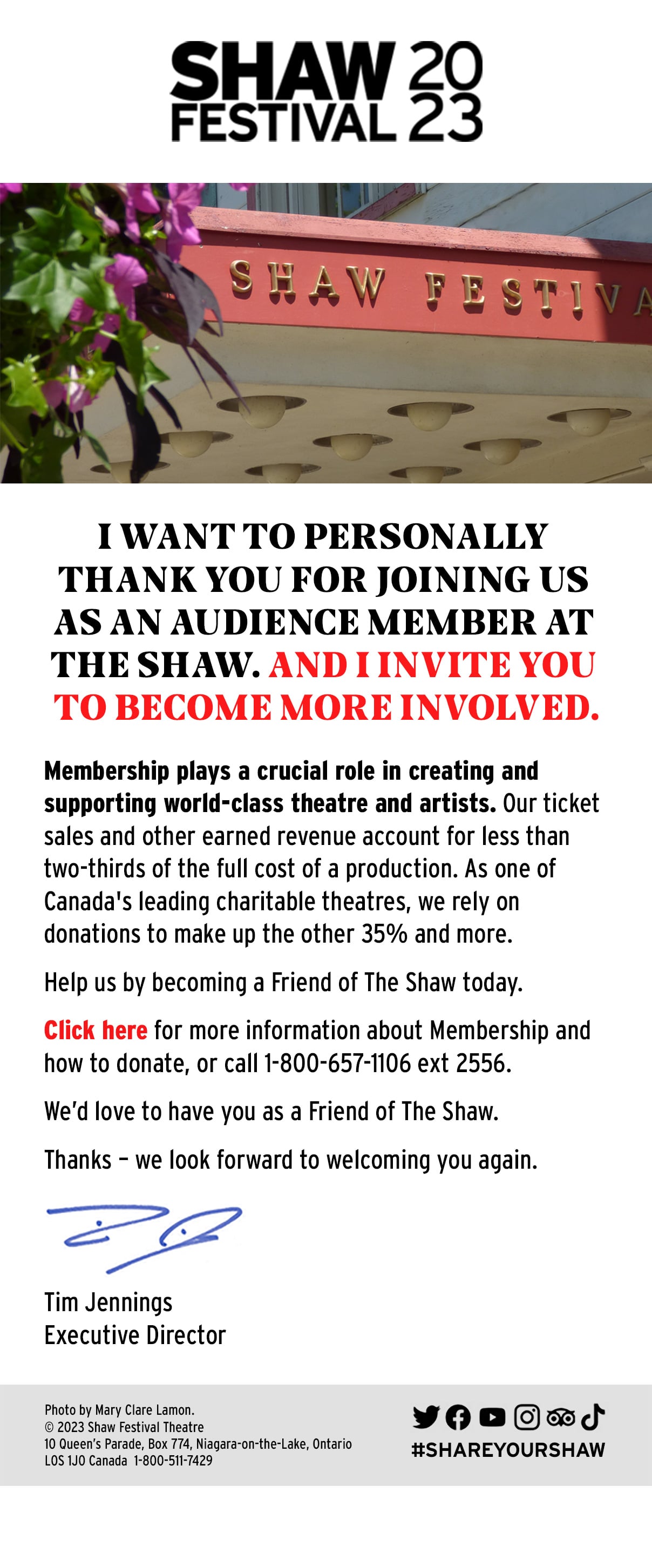 Shaw Festival 2022 Season