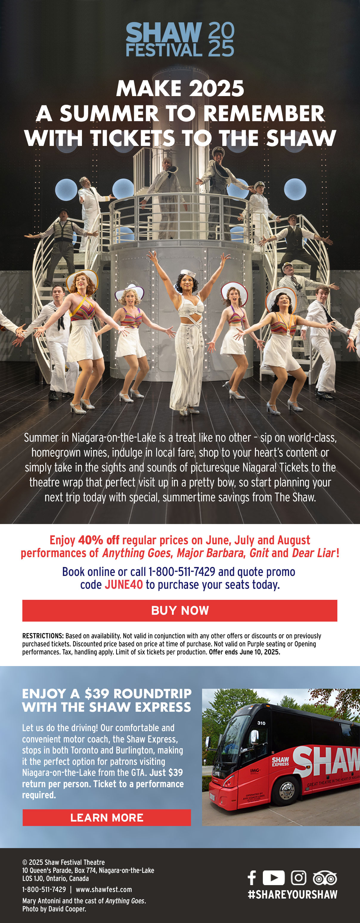 Shaw Festival 2025 Season